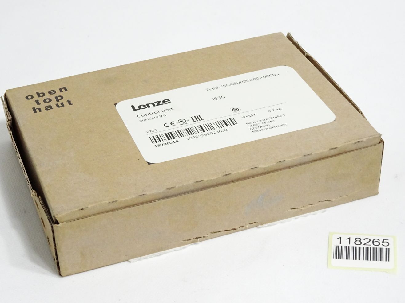 Lenze Control Unit 15936014 i550 I5CA50020000A0000S Standard I/O / Neu ...