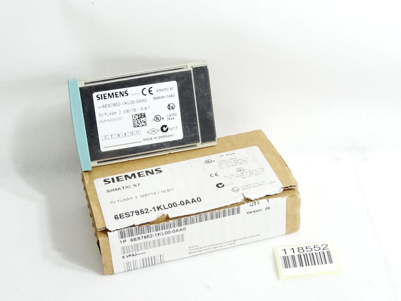 Siemens Memory Card 2MB 6ES7952-1KL00-0AA0 6ES7 952-1KL00-0AA0 Neu OVP ...