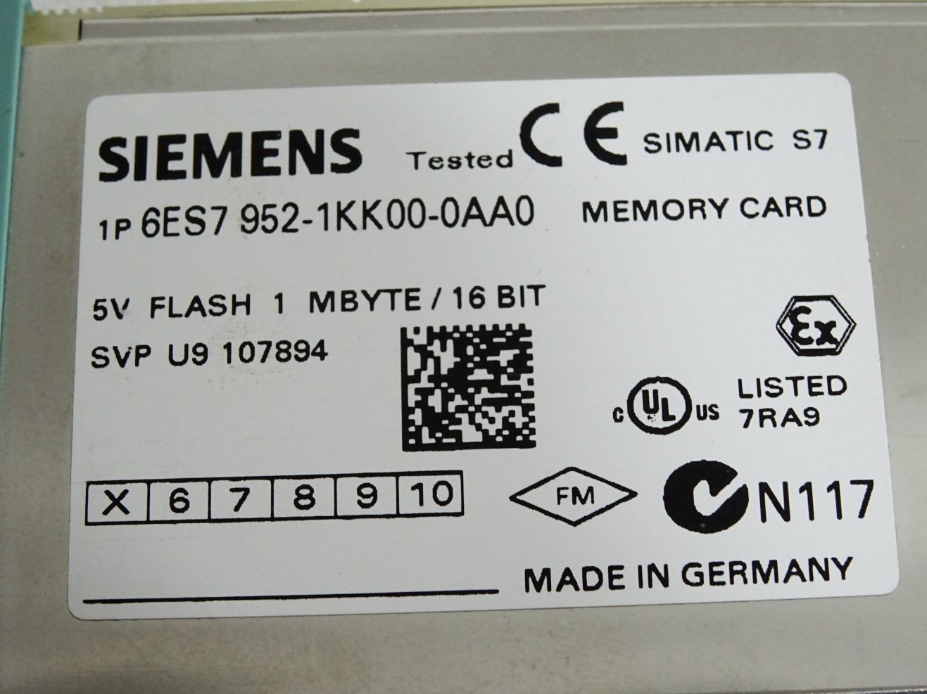 Siemens Memory Card 1MB 6ES7952-1KK00-0AA0 6ES7 952-1KK00-0AA0 | Maranos.de