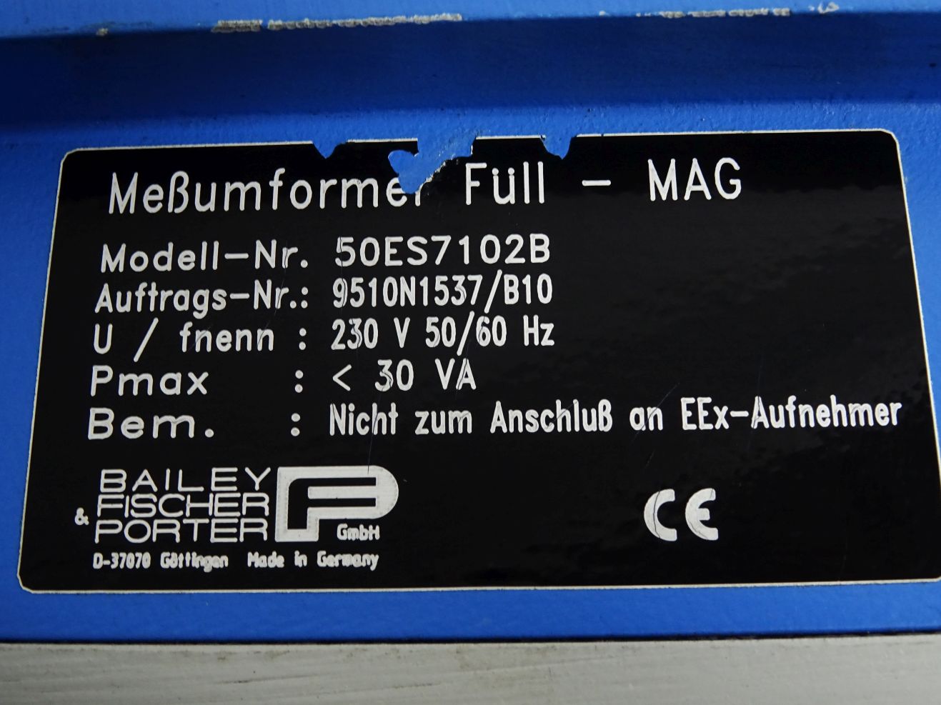 Bailey Fischer & Porter Meßumformer Füll-MAG 50ES7102B | Maranos.de