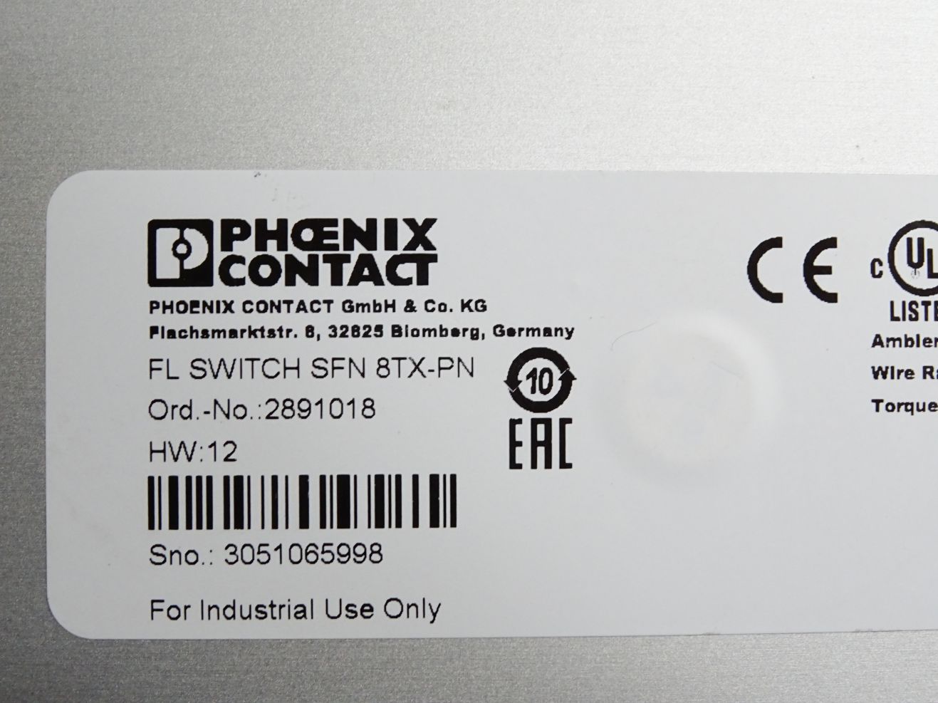 Phoenix Contact 2891018 Ethernet Switch FL SWITCH SFN 8TX-PN | Maranos.de
